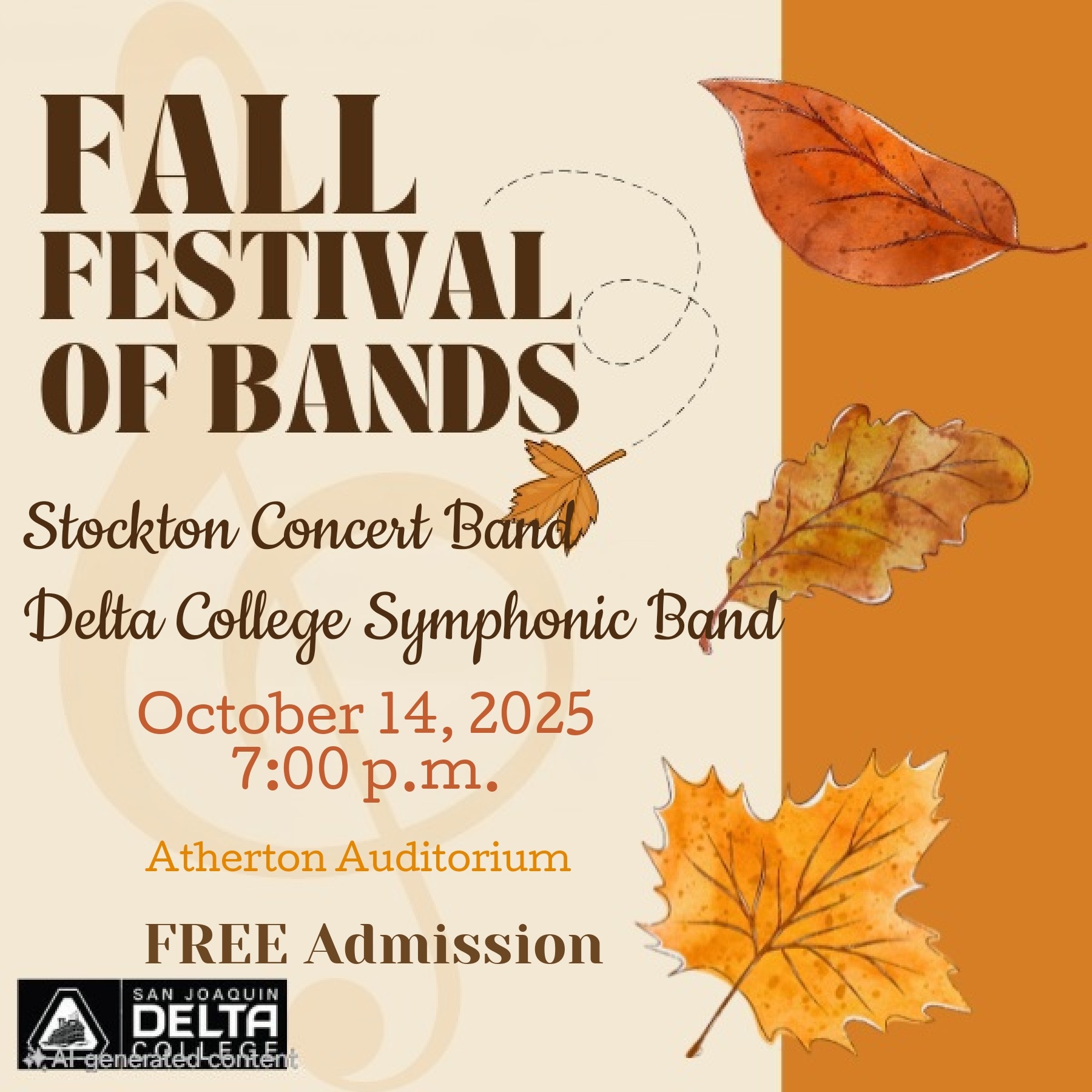 Fall Festival of Bands ~ October 14, 2025 - Stockton Concert Band