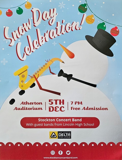 Snow Day Celebration! ~ December 5, 2023 - Stockton Concert Band